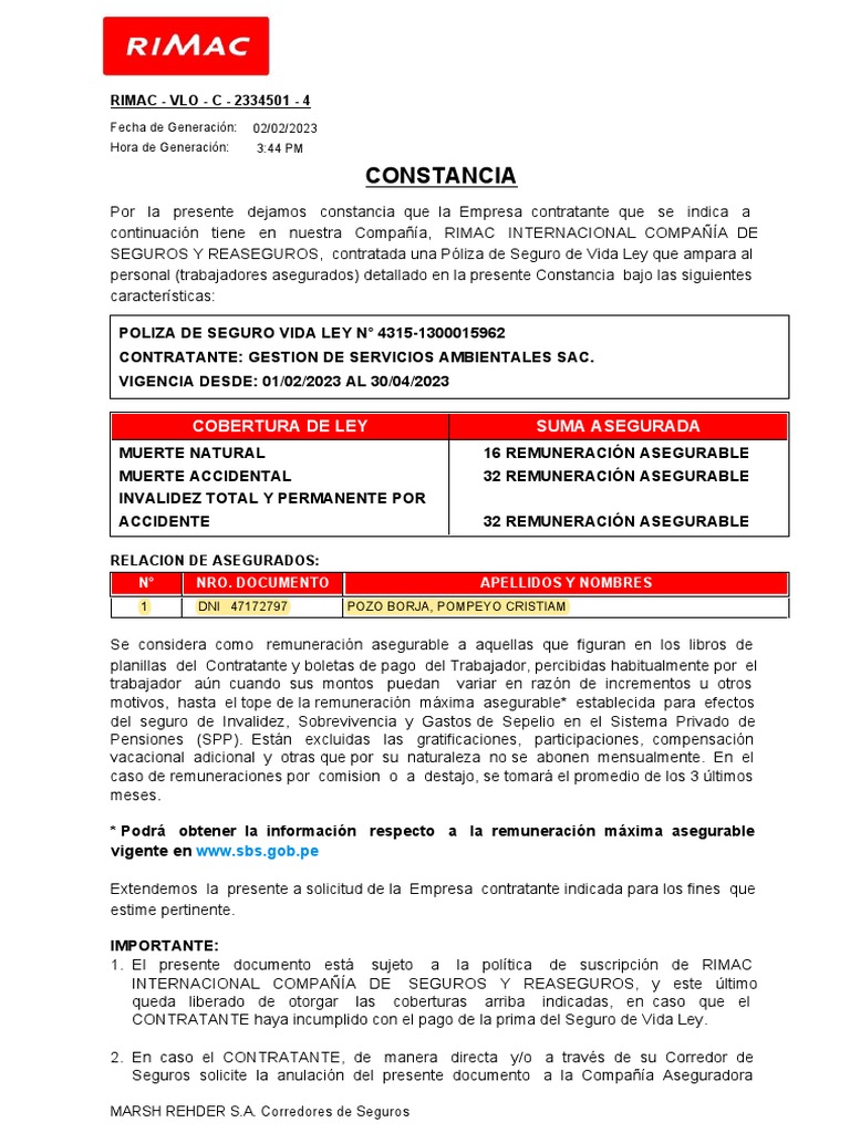 Examen Live | PDF | Seguro | Reaseguro