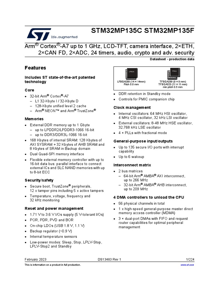 STM 32 MP 135 F | PDF | Computer Architecture | Information And Communications Technology