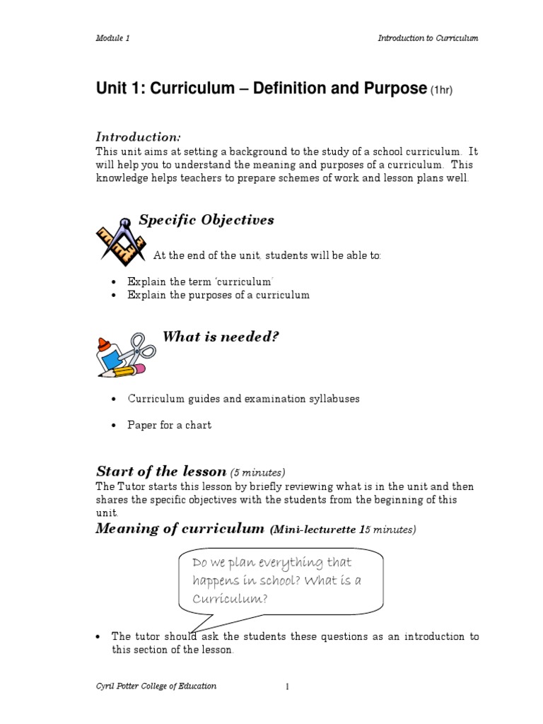 Module 1 Intro To Curriculum | PDF | Curriculum | Learning