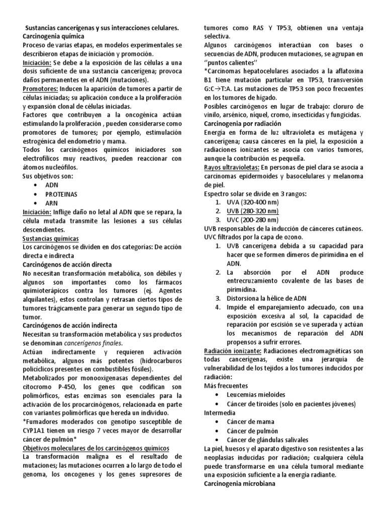 Sustancias cancerígenas y sus interacciones celulares | PDF | Cáncer | Virus