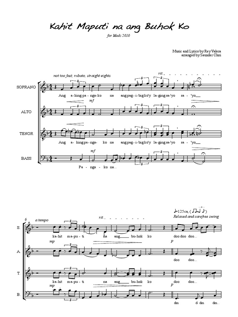 Kahit Maputi Na Ang Buhok Ko Saunder Choi | PDF