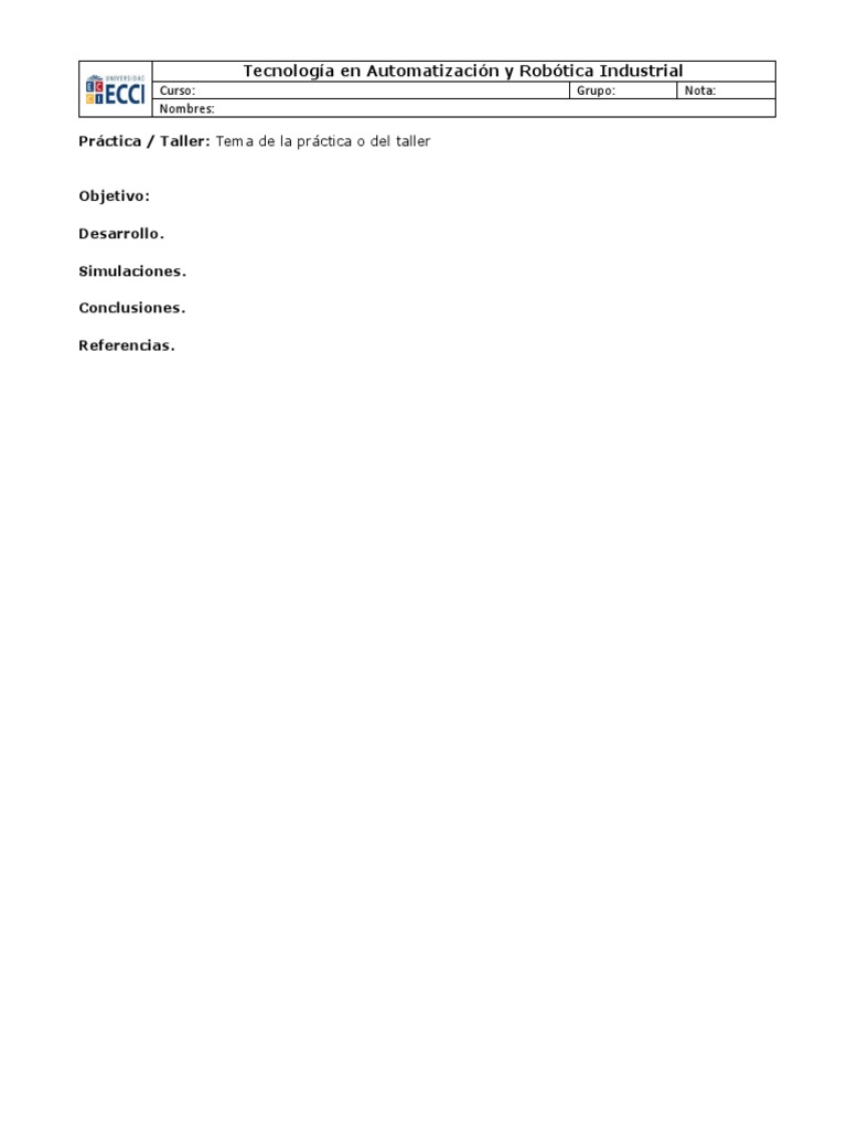 Plantilla para Presentacion de Informes Ecci v2 | PDF