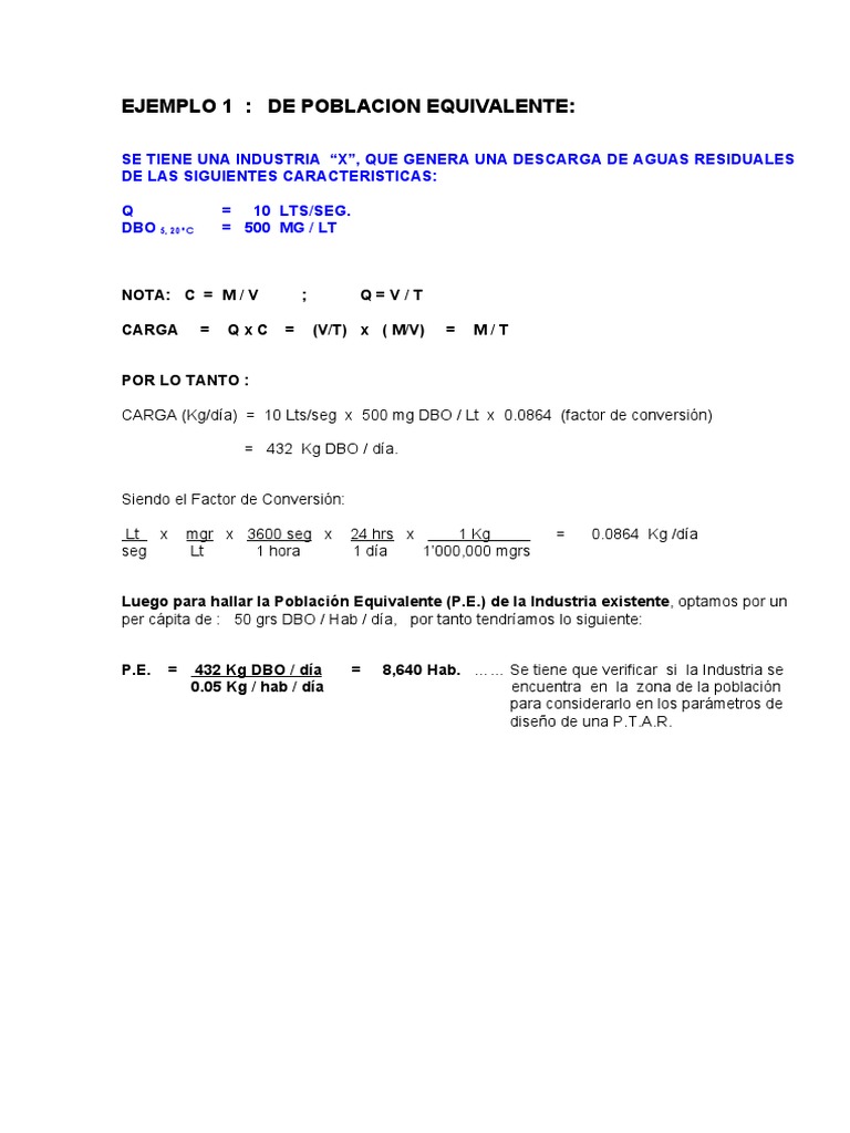 Ejemplos de Poblacion Equivalente | PDF