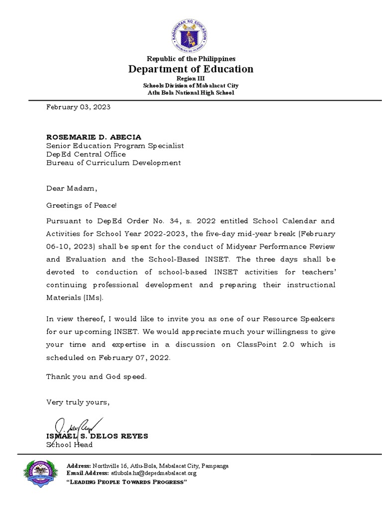 Invitation to INSET on ClassPoint 2.0 | PDF
