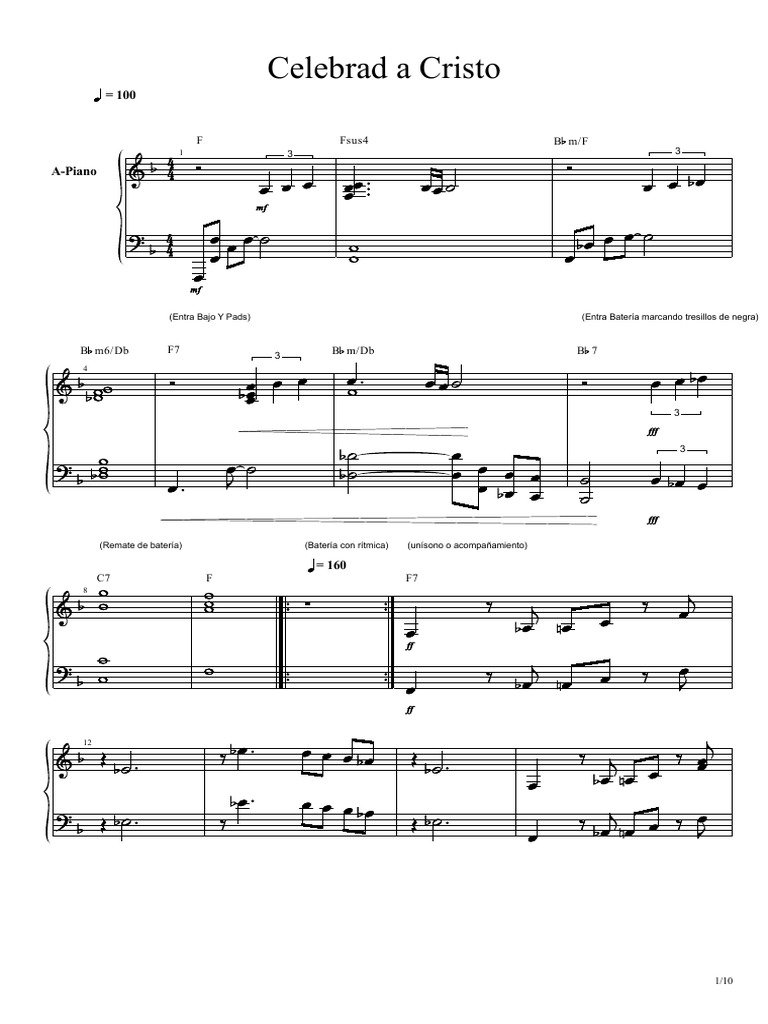 Celebrad A Cristo: F Fsus4 B M/F | PDF