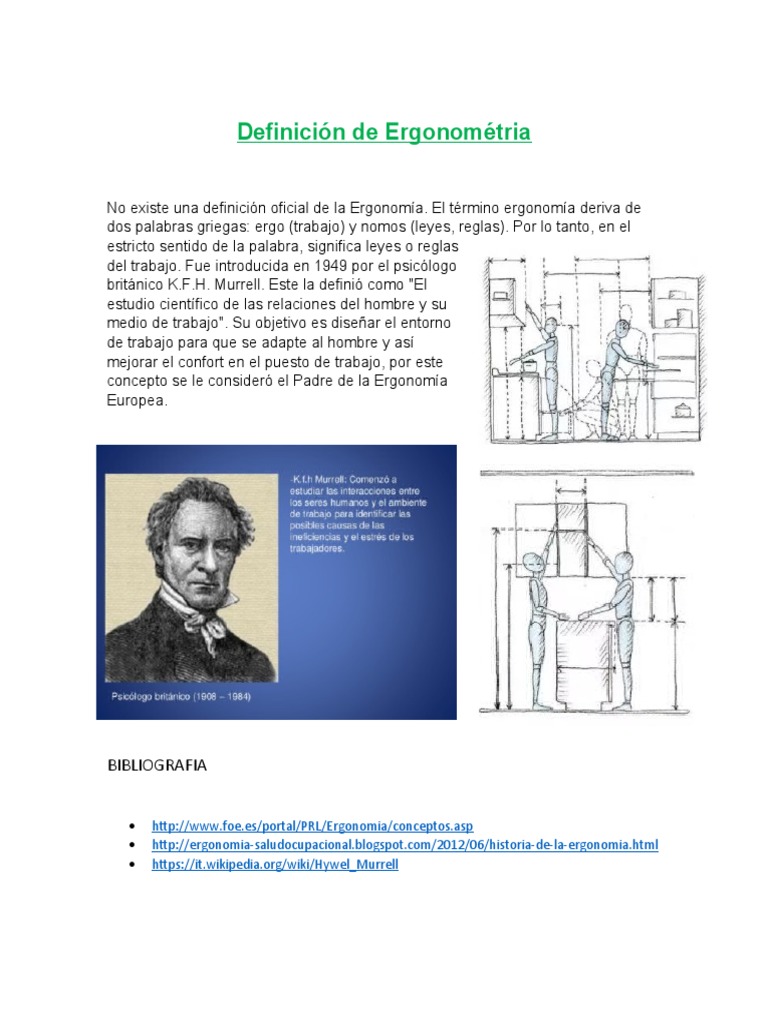 Definición de Ergonométria | PDF | Filosofía