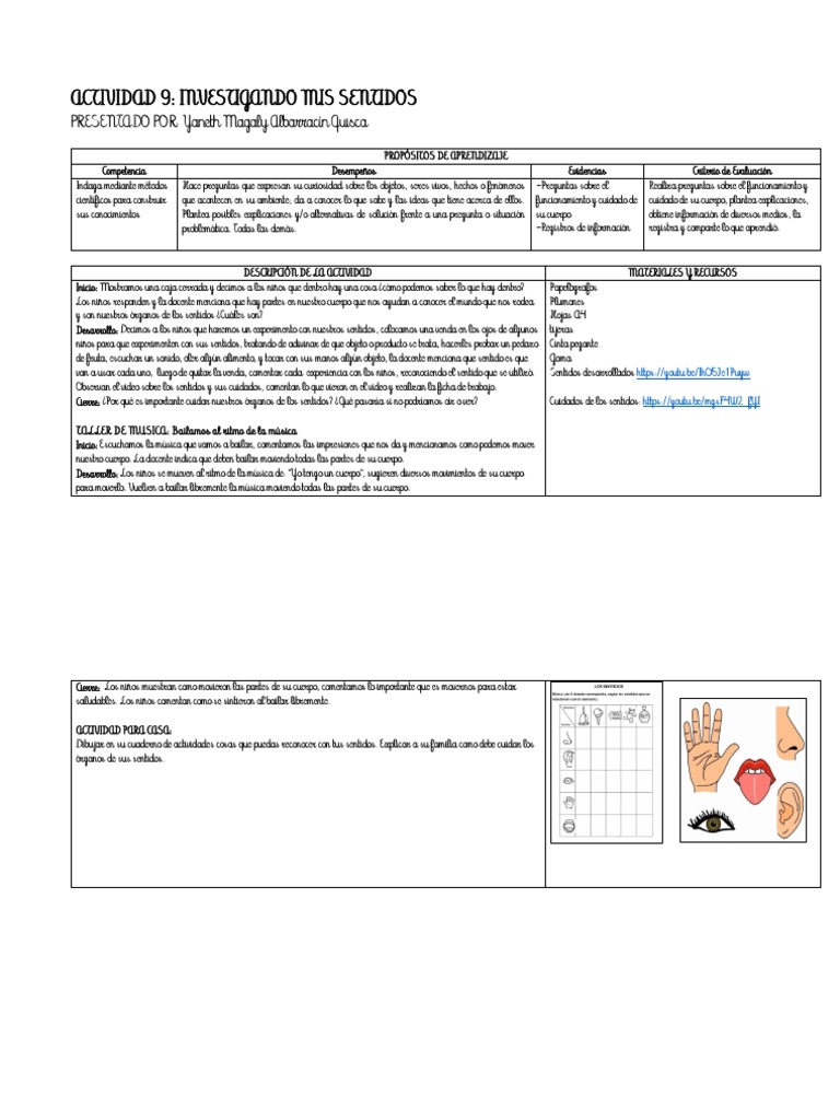 Explorando Nuestros Sentidos | PDF | Aprendizaje | Psicología cognitiva