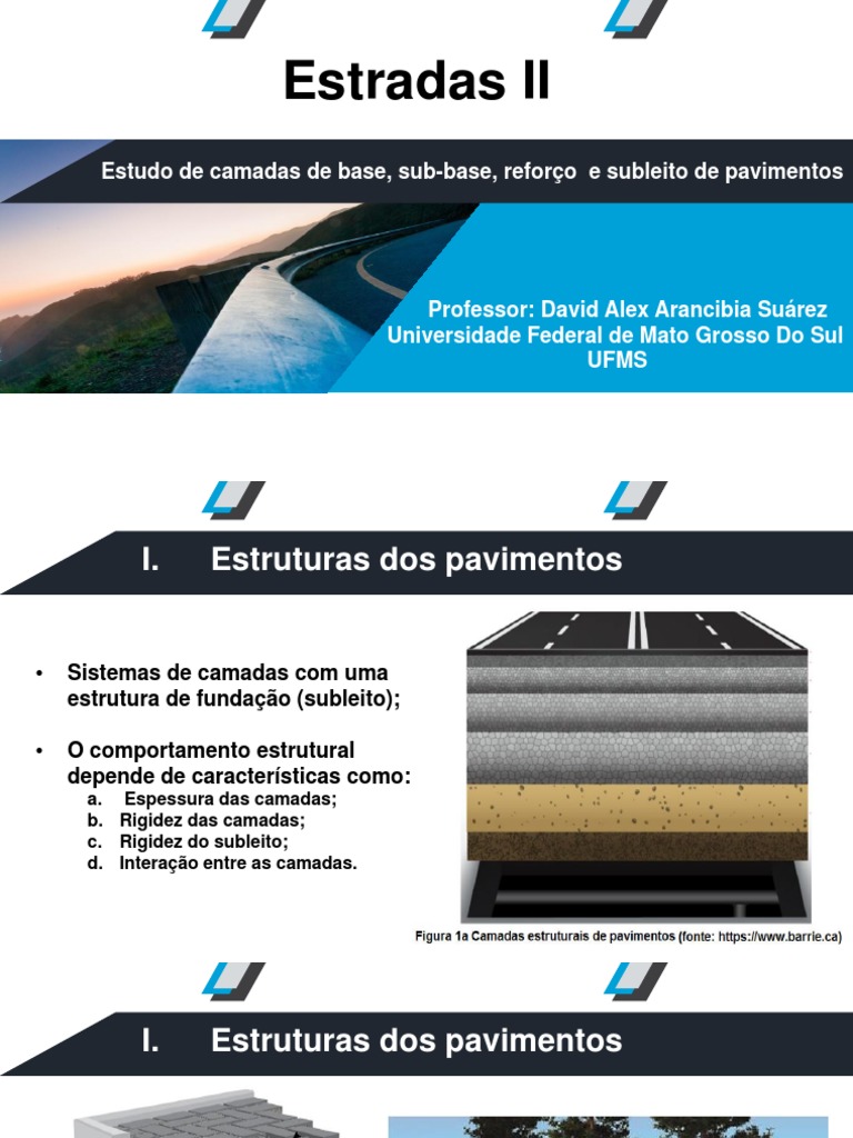 Aula 3 Camadas de Base, Sub-Base, Reforço e Subleito de Pavimentos ...