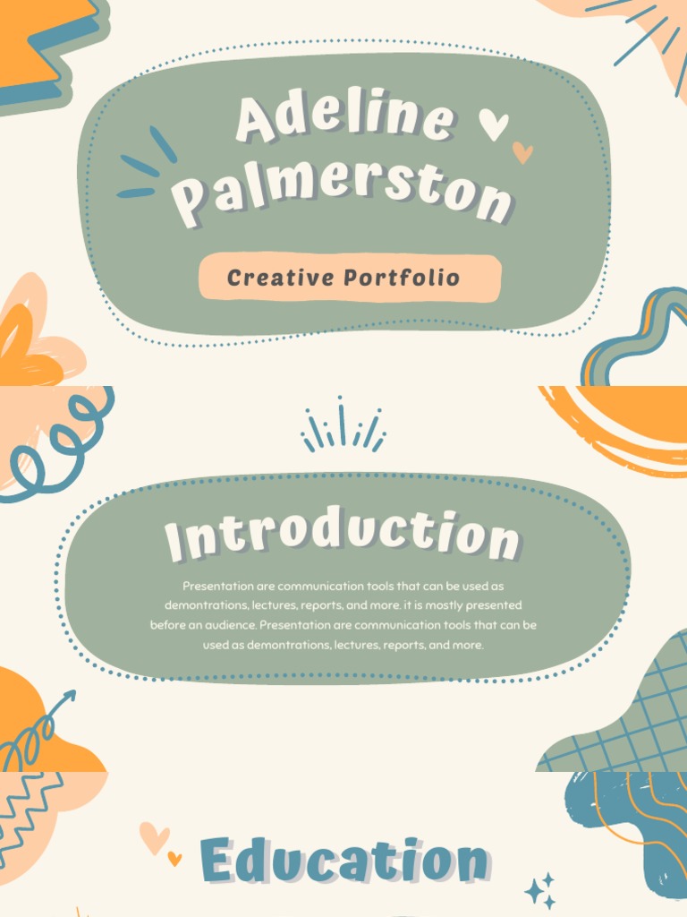 Orange Colorful Playful Portofolio Design Presentation | PDF ...