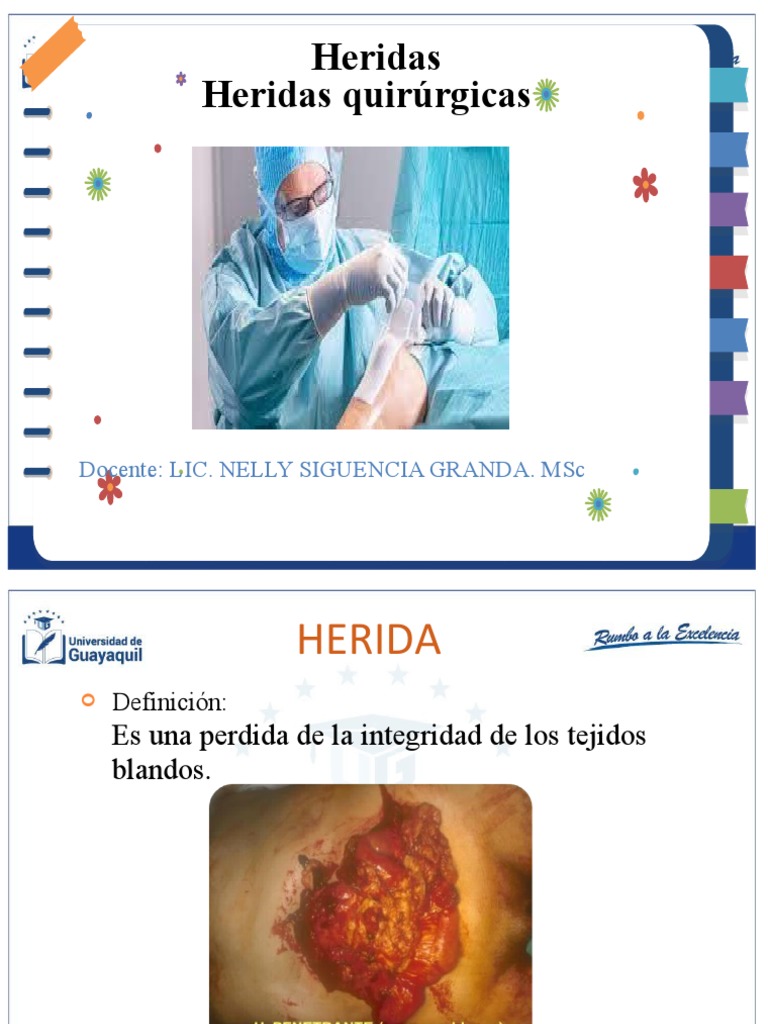 Heridas Quirúrgicas | PDF | Herida | Cicatrización de la herida