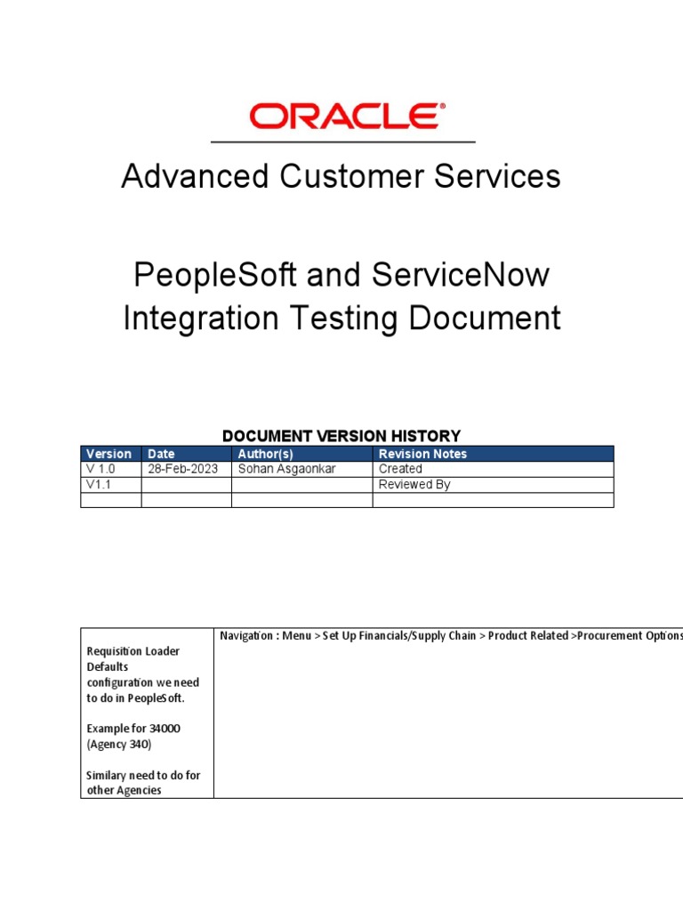 ServiceNow-PeopleSoft Integration Guide | PDF | Software Engineering ...