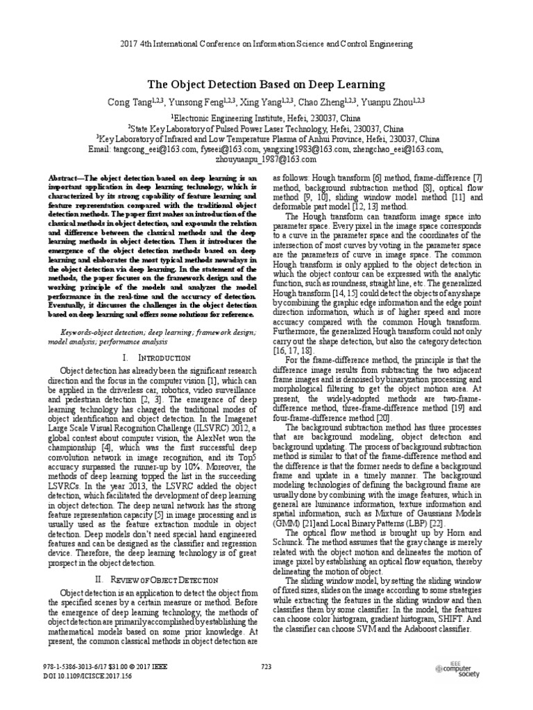 Paper 7 - The Object Detection Based On Deep Learning | PDF | Deep ...