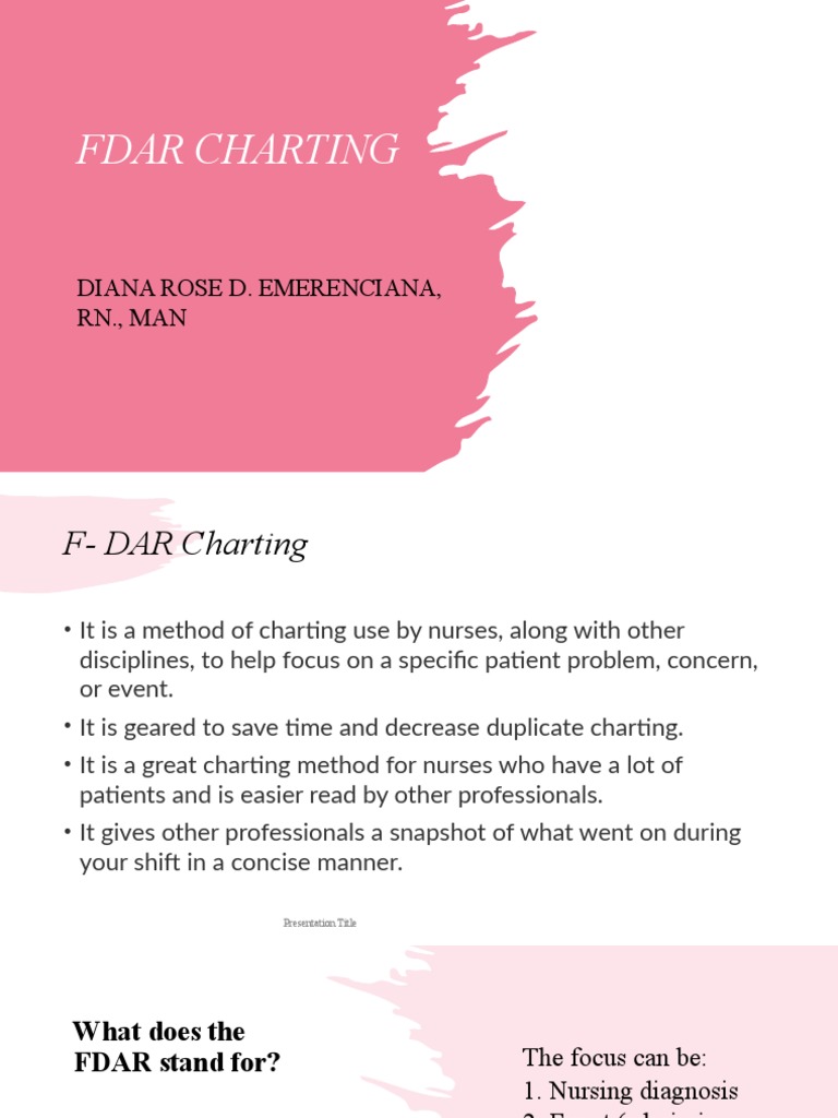 Fdar Charting | PDF | Nursing | Patient