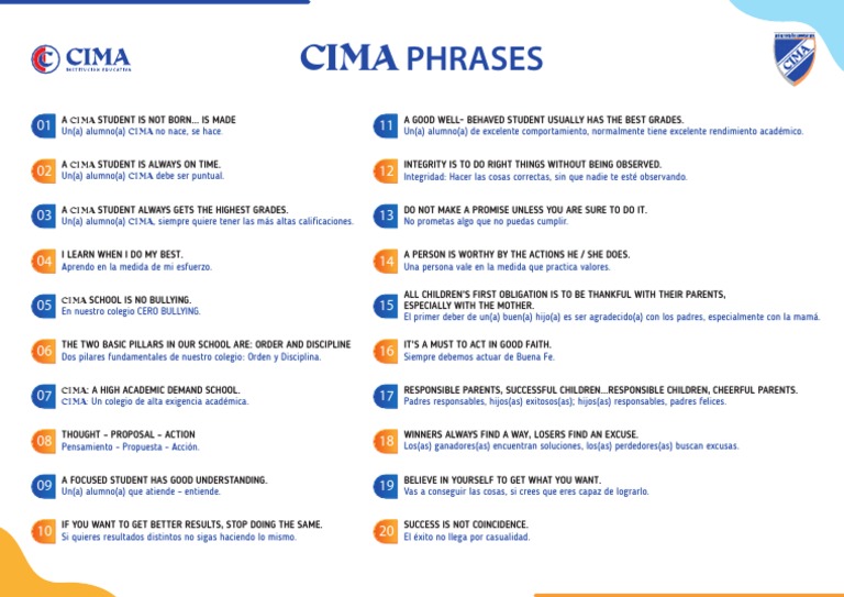Cima Phrases | PDF