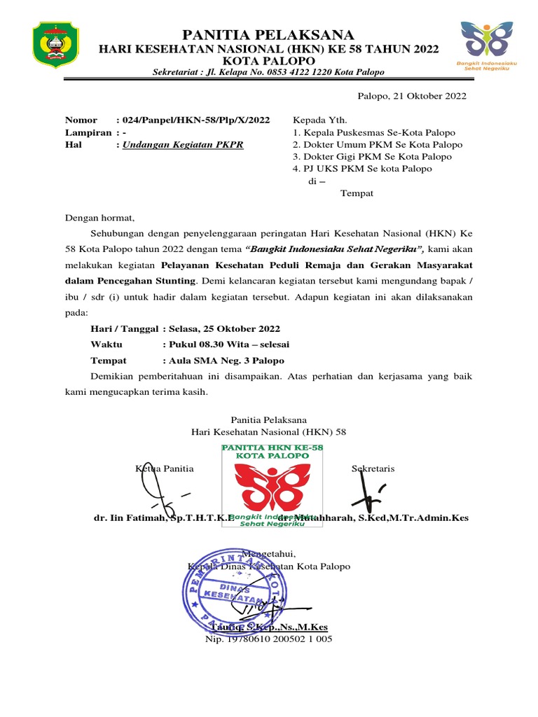 Surat Pemberitahuan PKPR | PDF