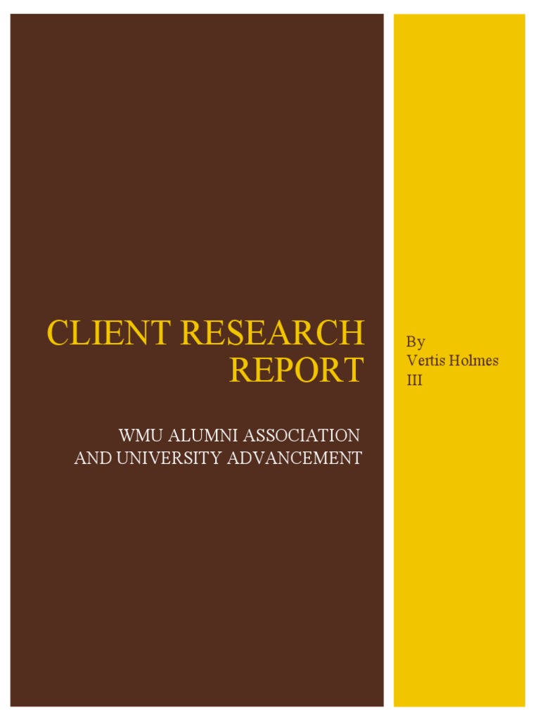 Client Research Report Revised Vertis Holmes | PDF | Social Media | Popular Culture & Media Studies
