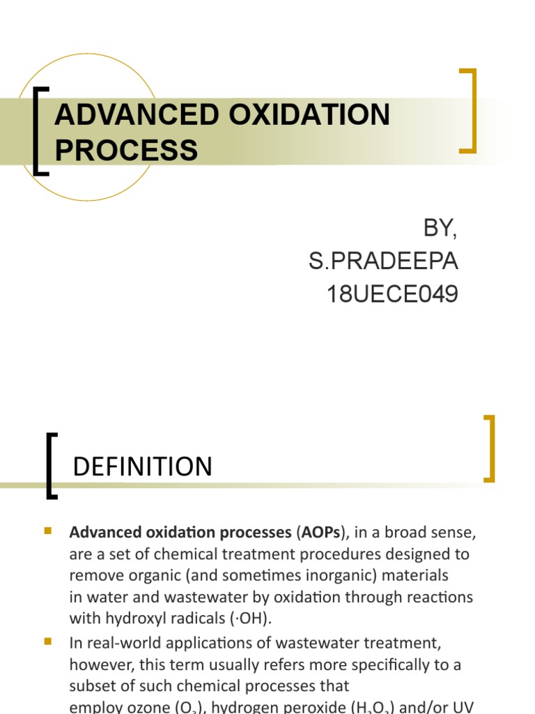 Advanced Oxidation Process | PDF | Physical Sciences | Process Engineering