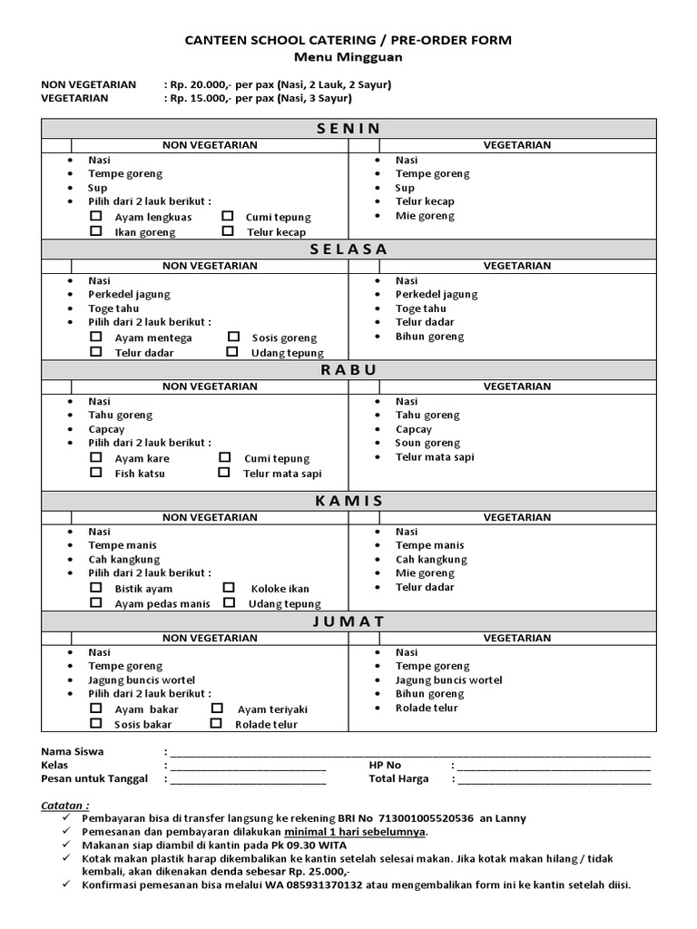 School Catering Ule-2 | PDF | Memasak, Makanan, & Anggur