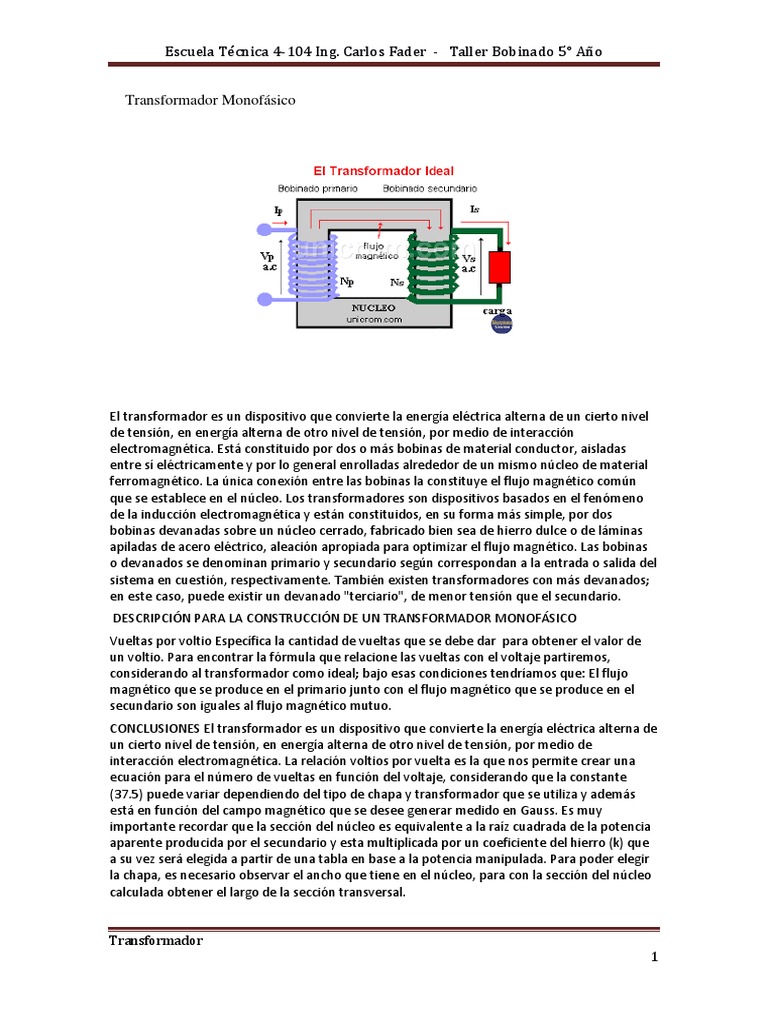 Transformadores | PDF | Transformador | Inductor