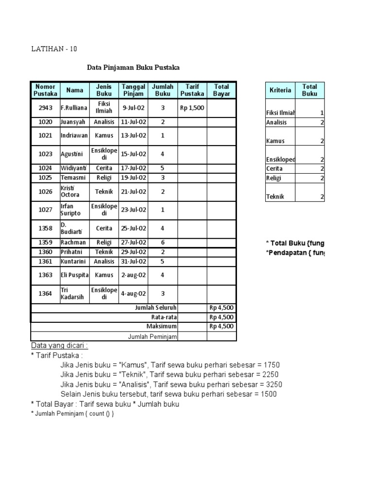 Latihan Komputer 3 | PDF