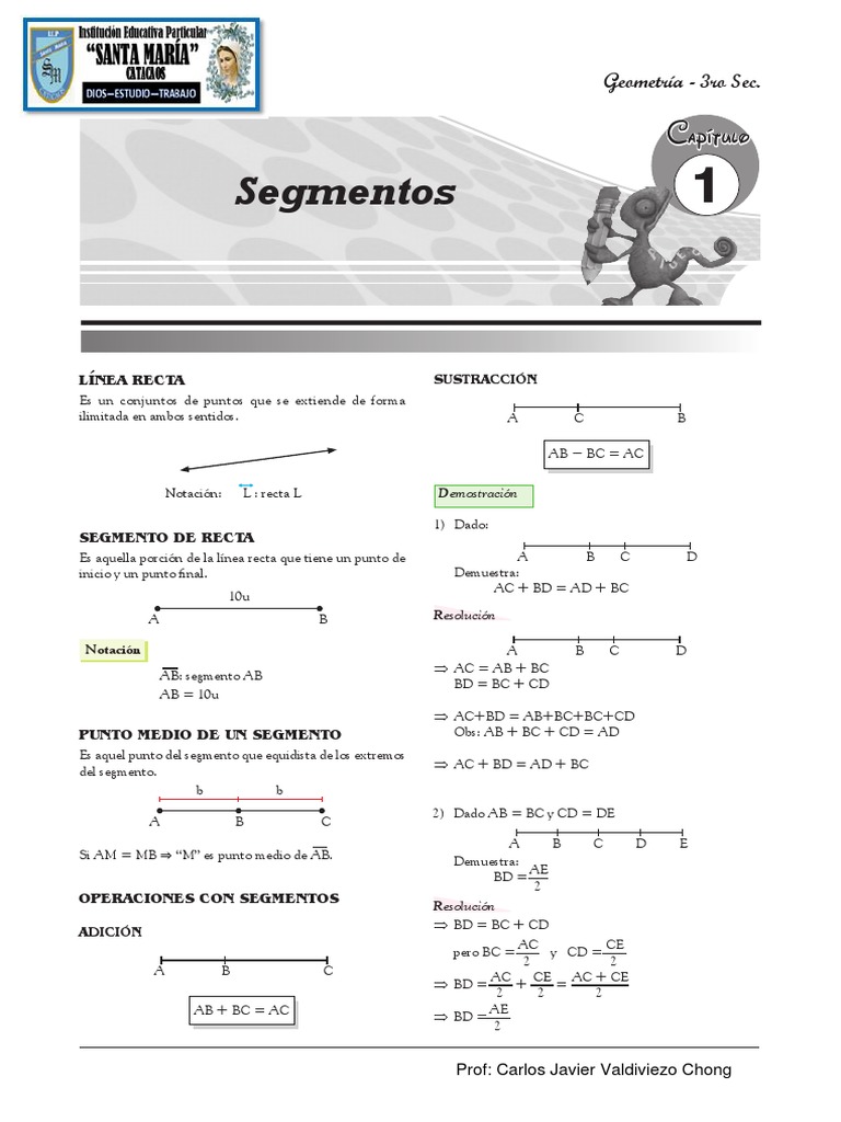 Segmentos: Capítulo | PDF | Matemáticas | Geometría