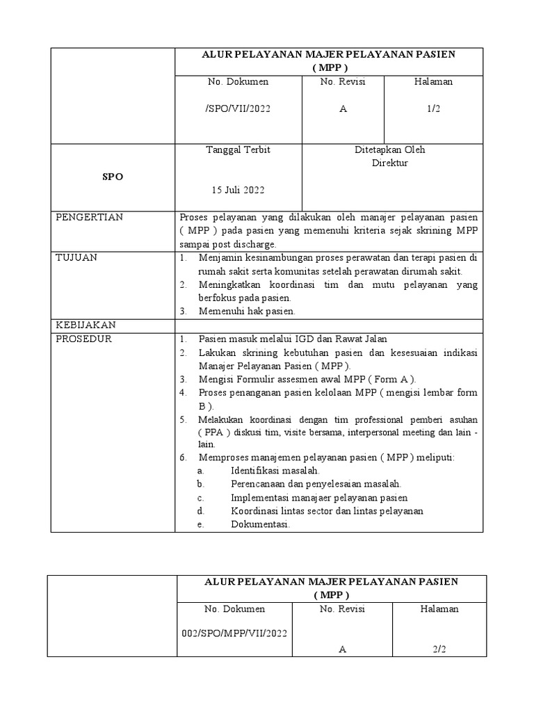 Alur Pelayanan MPP | PDF