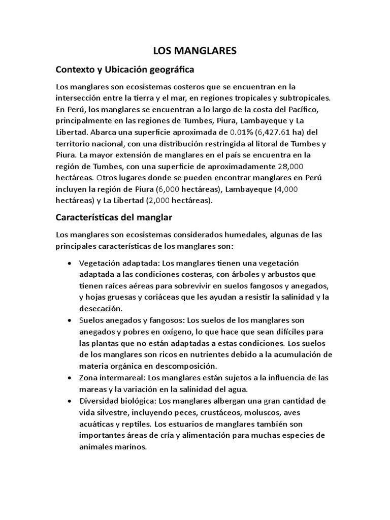 Los Manglares | PDF | Mangle | Naturaleza