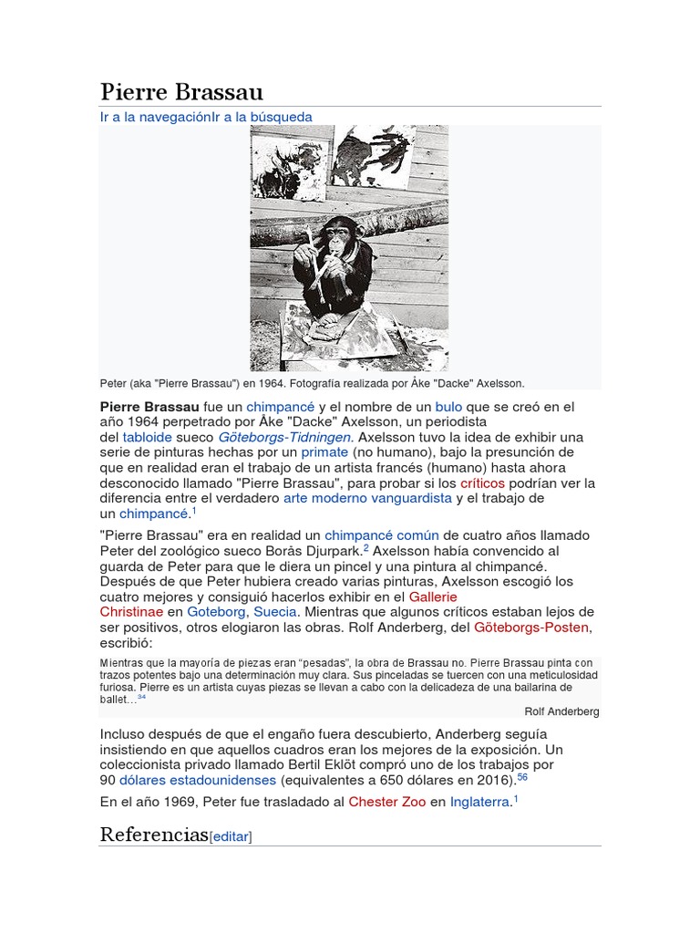 El engaño de Pierre Brassau: Cuando un chimpancé fue presentado como un ...