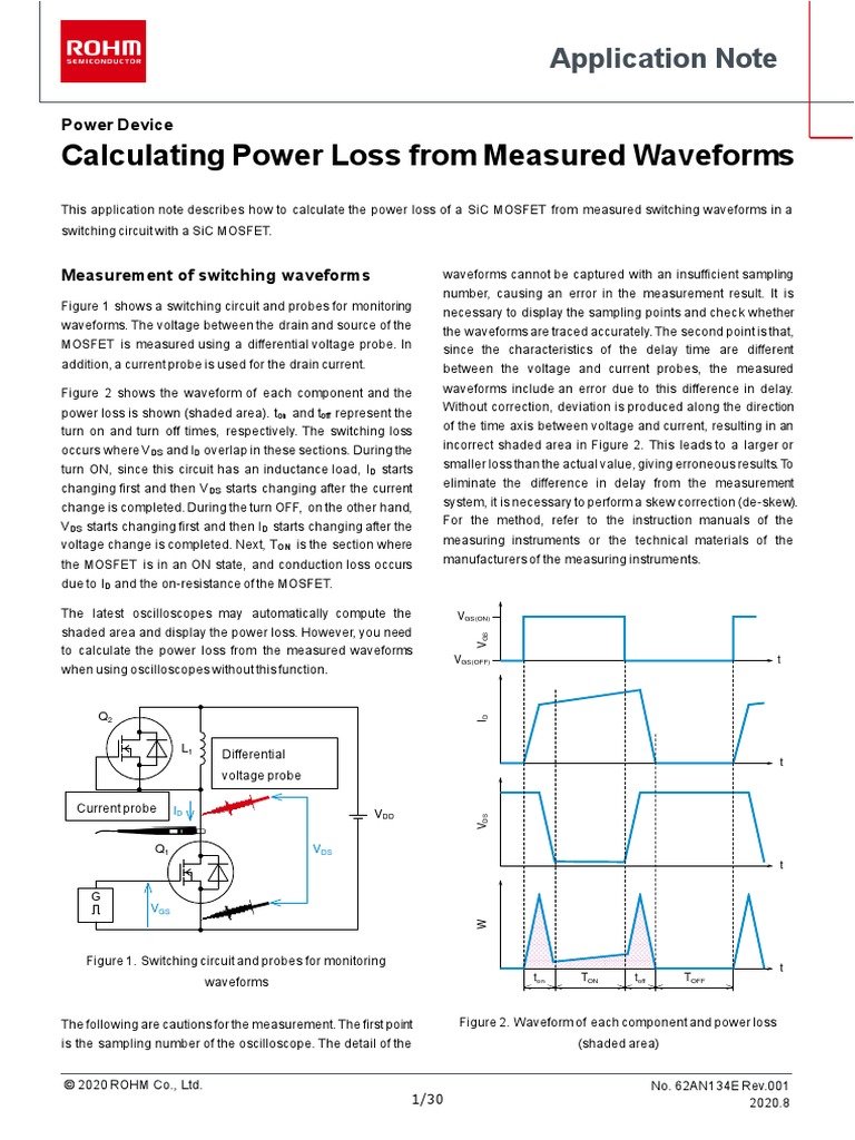 Calculating Power Loss From Measured Waveforms: Application Note | PDF | Mosfet | Electrical ...