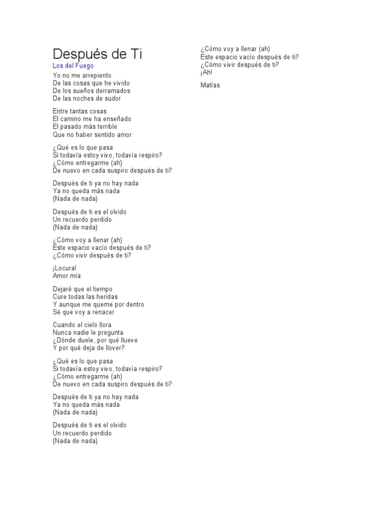 Letras de Canciones | PDF