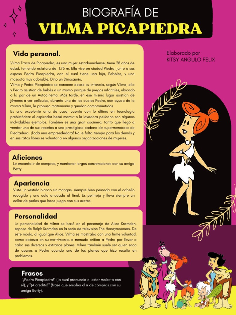 Biografía de Vilma Picapiedra | PDF