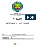 Bio122 Experiment 1 Lab Report | PDF | Microscope | Cell (Biology)