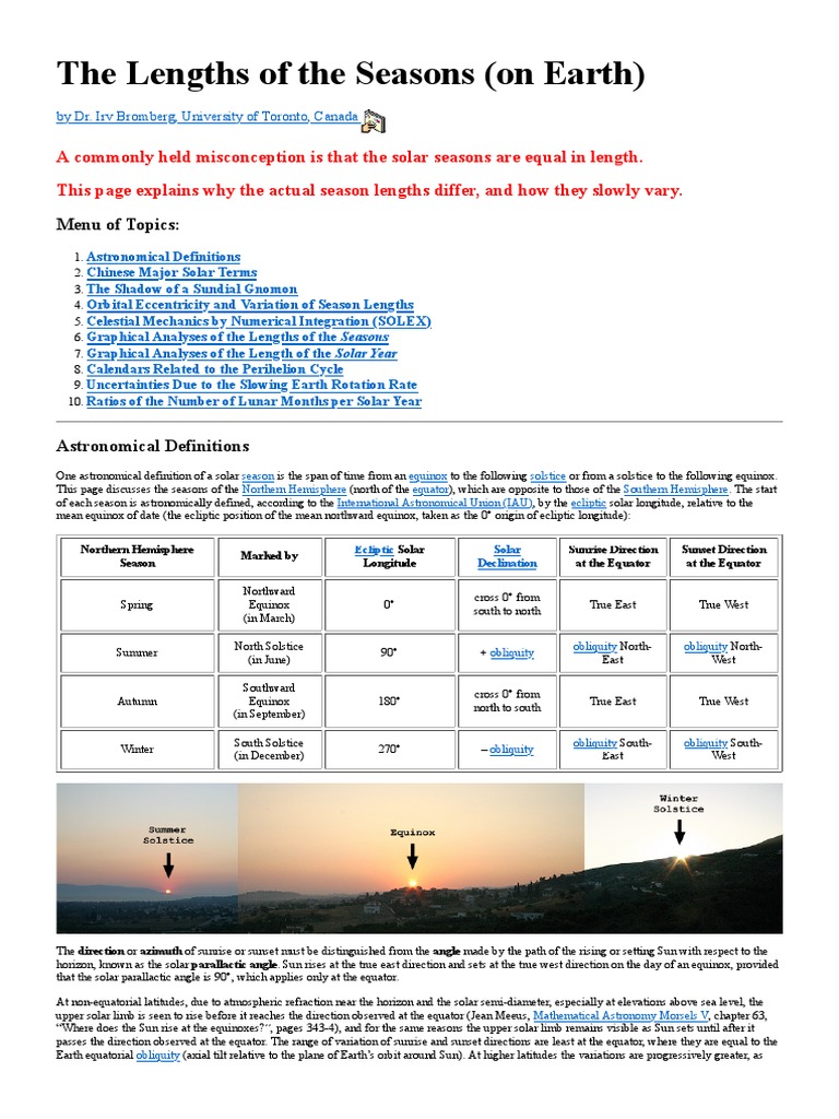 Bromberg - Lengths of The Seasons | PDF