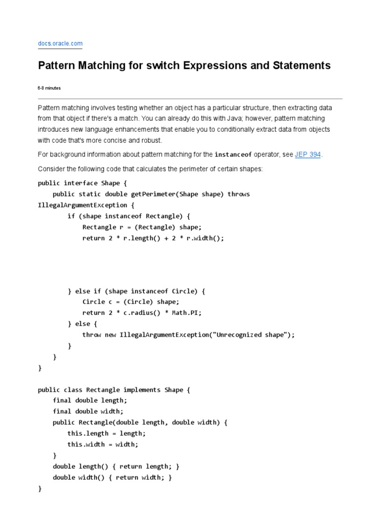 Pattern Matching For Switch Expressions and Statements | Download Free ... Pattern Matching For Switch Expressions and Statements | Download Free ...