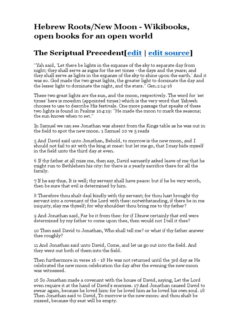 Understanding the Hebrew New Moon | PDF | Yahweh | Passover
