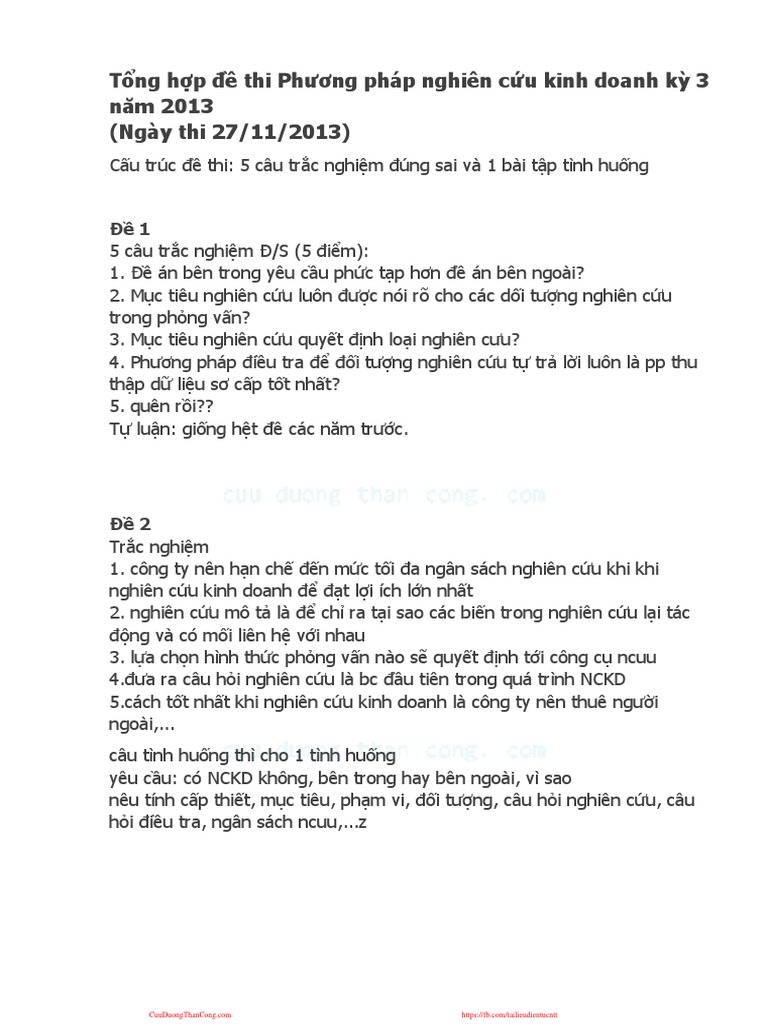 472 - Phuong Phap Nghien Cuu Kinh Doanh - Tong Hop de Thi Phuong Phap ...