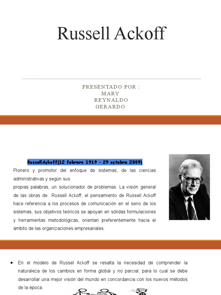 Russell Ackoff | PDF | Planificación | Ventaja competitiva
