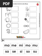 Actividad Recortable de Las Silabas | PDF