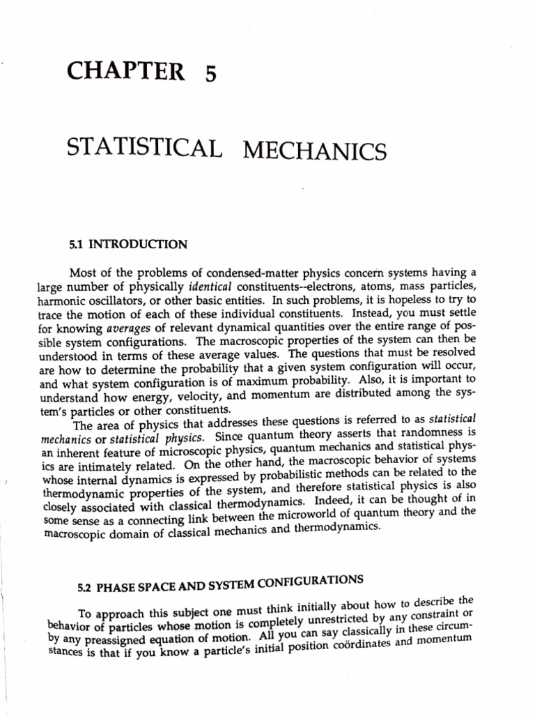Statistical Mechanics | PDF | Hamiltonian (Quantum Mechanics) | Momentum