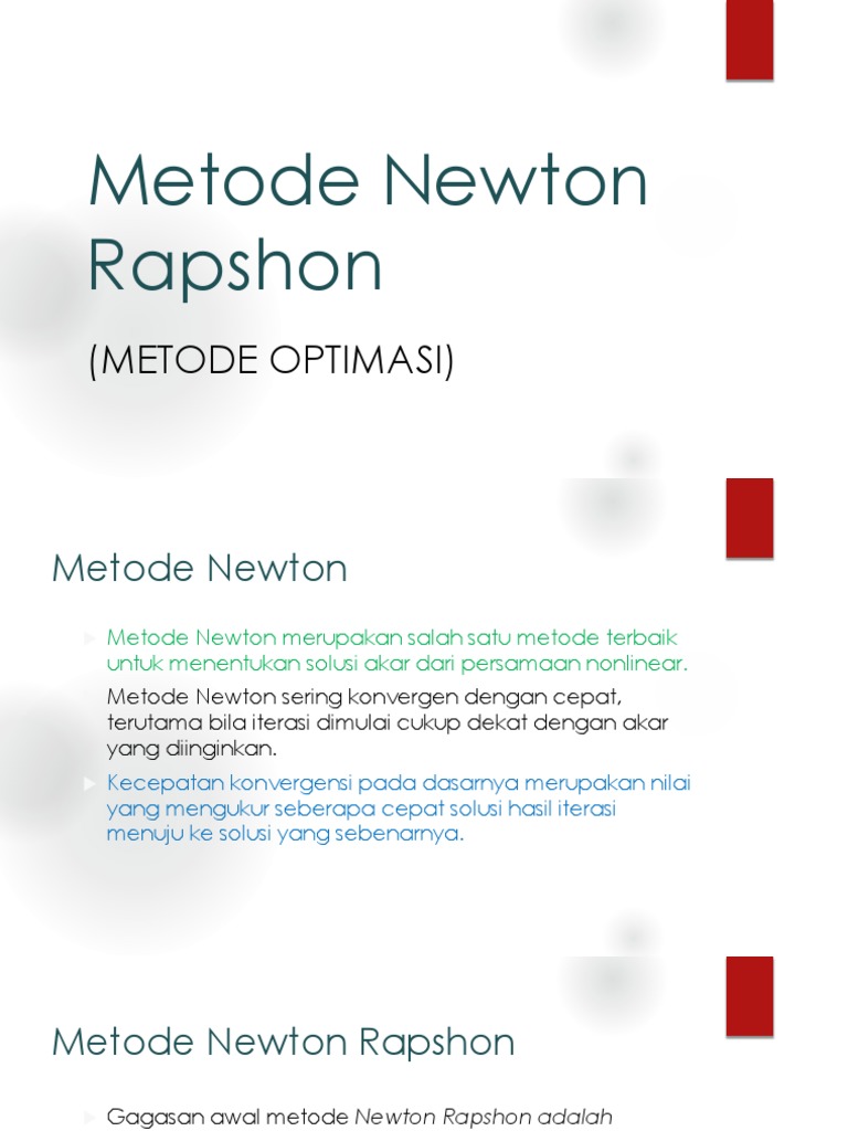 Metode Newton Rapshon | PDF | Metode & Bahan Ajar | Komputer