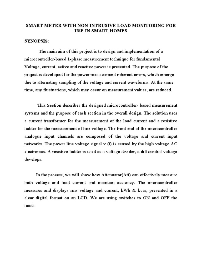 7.smart Meter With Non-Intrusive Load Monitoring For Use in Smart Homes | PDF