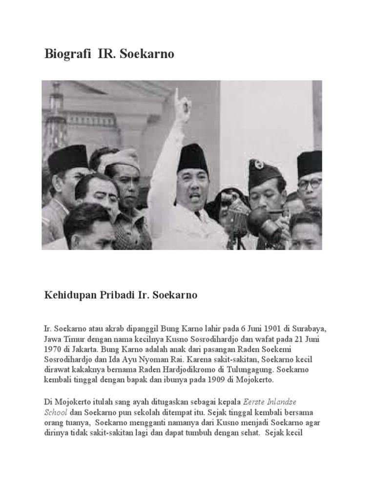 Biografi IR Soekarno | PDF