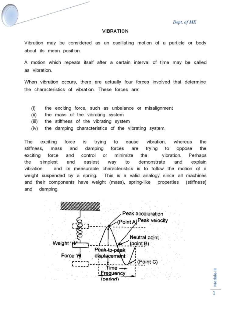 Mechanical Vibration Basics | PDF | Wear | Bearing (Mechanical)