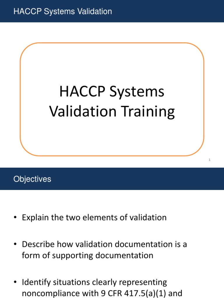 12 HACCP Validation | Download Free PDF | Verification And Validation | Hazard Analysis And ...