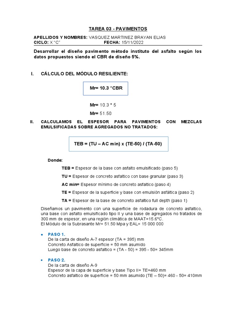 Tarea 03 | PDF | Asfalto | Pisos