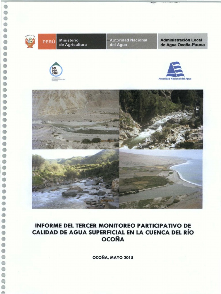 Informe Del Tercer Monitoreo Participativo de Calidad de Agua Superficial en La Cuenca Del Río ...