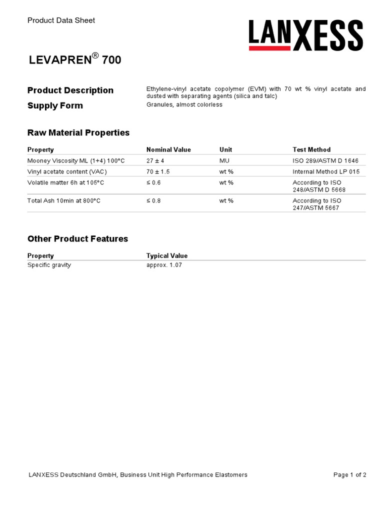 Levapren 700 7 | PDF