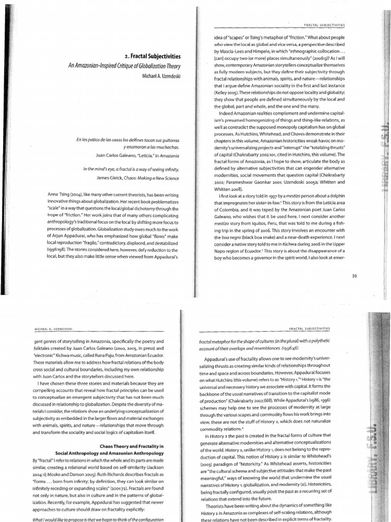 Fractal Subjectivities An Amazonian Insp | PDF | Predation | Anthropology