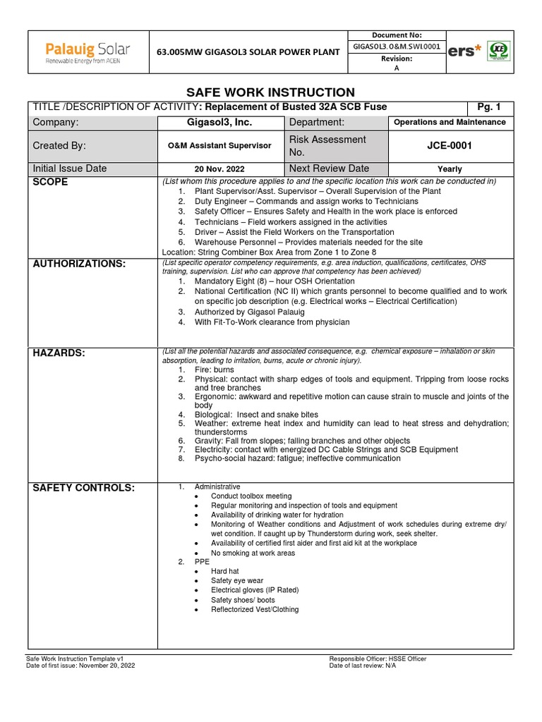 Replacing a Busted SCB Fuse | PDF | Occupational Safety And Health | Safety
