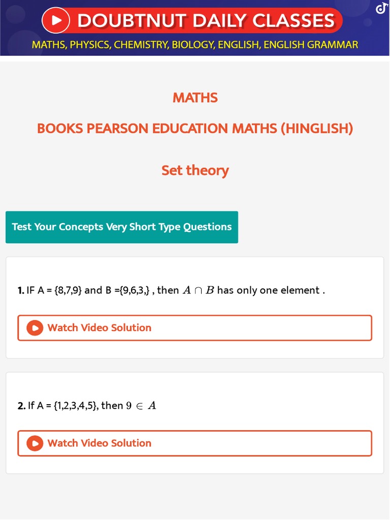 Set Theory Concepts and Exercises | PDF | Mean | Numbers